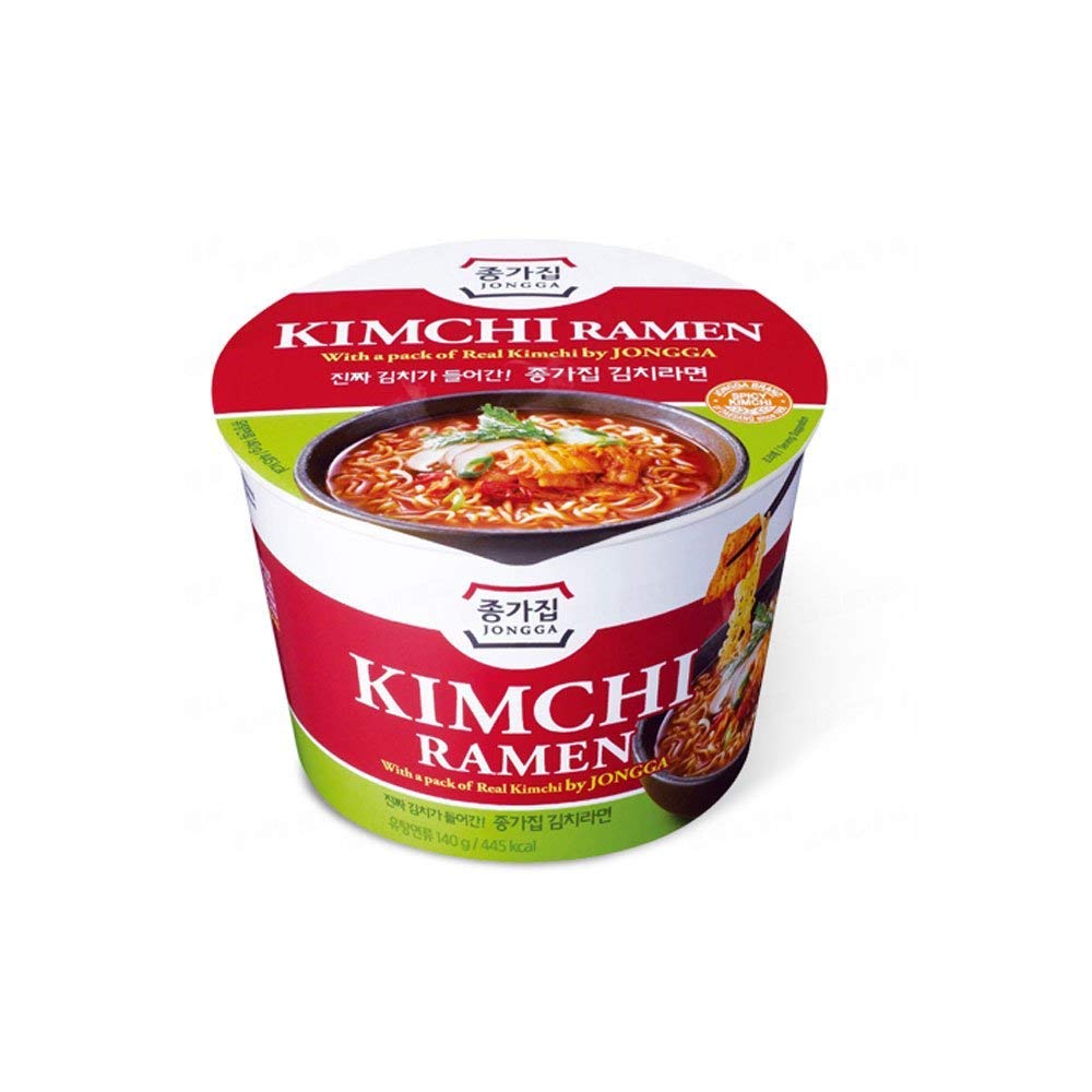 Amazon.com : JONGGA KIMCHI CUP RAMEN 160g - With a Pack of Real Kimchi ...