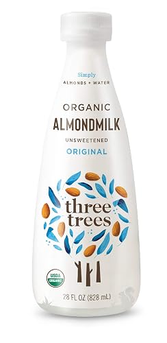 Three Trees, Organic Original Almondmilk, Unsweetened, 28 Fl Oz | Dairy ...