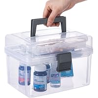 Amazon.com: MyGift Premium Clear Craft and Sewing Supplies Storage Bin ...