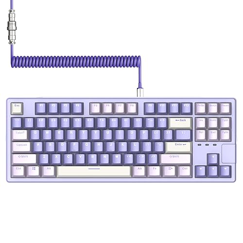 MAGIC-REFINER X87 Gaming Keyboard,RGB Lighting Effect,5 Key TTC Shaft ...