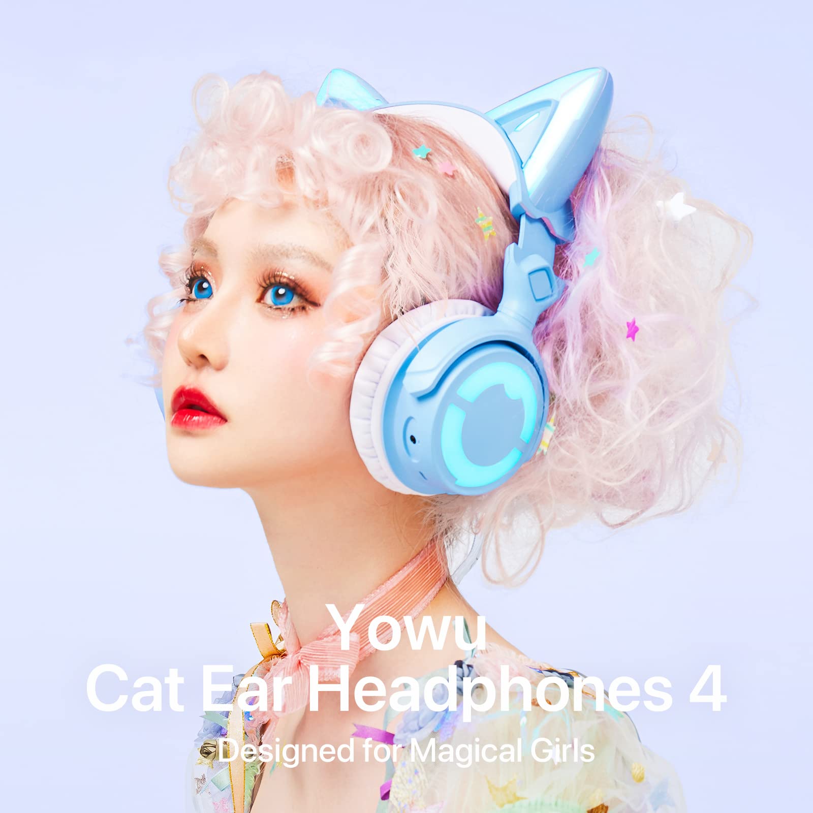 Mua RGB Cat Ear Headphone 4, Upgraded Wireless & Wired Gaming Headset ...