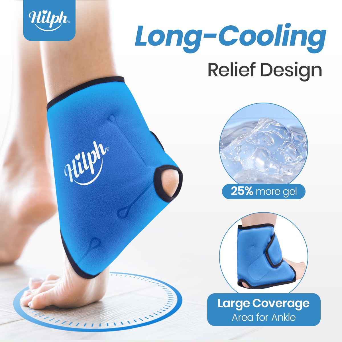 Mua Hilph Ankle Ice Pack for Sprained & Plantar Fasciitis, Reusable ...