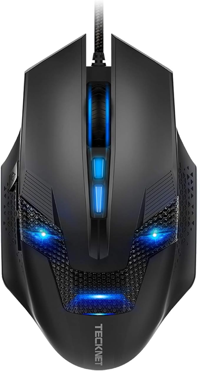 TECKNET Ratón Gaming, Ratón Óptico con Cable para Gaming Raptor Pro, 8 ...
