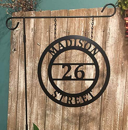 Amazon.com: House Address Plaque with Street Name Custom Yard Sign Lamp ...