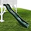 Garden Games Childrens Heavy Duty Green Wavy Slide 3 Metres Long for 1. ...