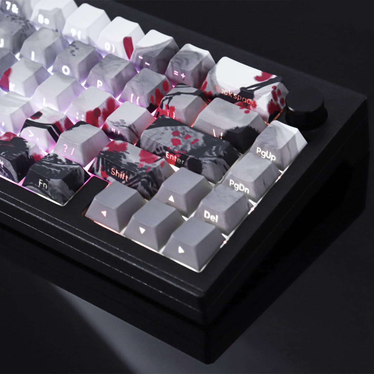 Mua Keycaps PBT Transparent Keycaps Letter Side Print Landscape ...