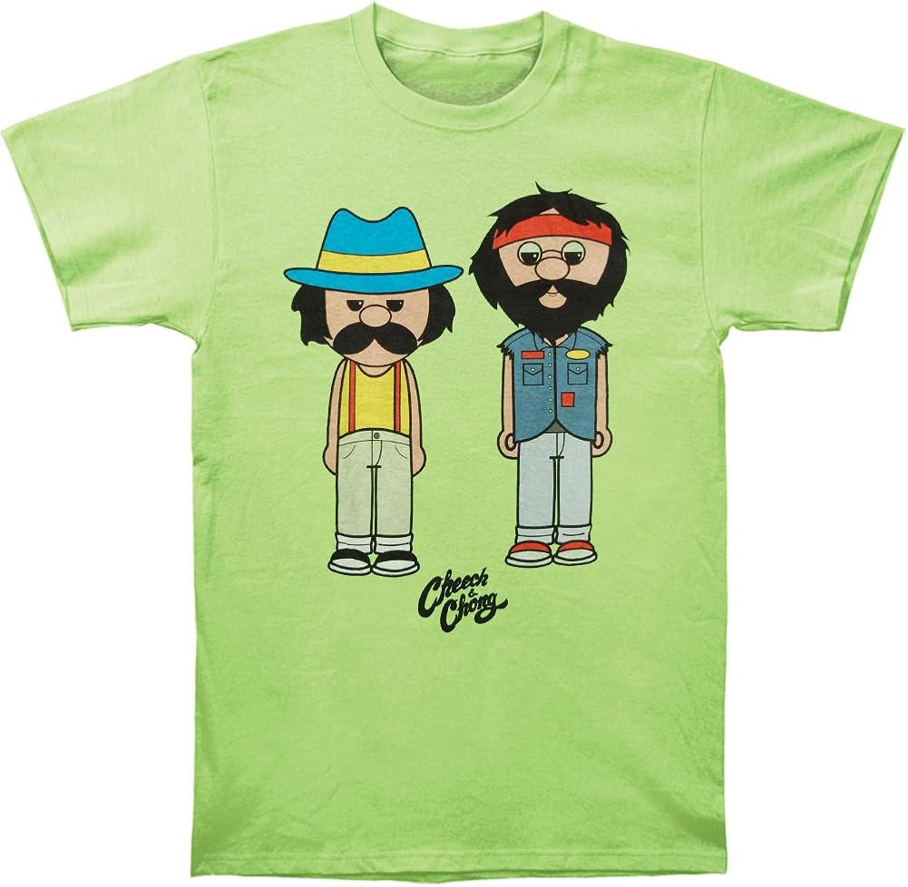 Cheech and Chong Cheech and Chong Men's T-Shirt - Green - S: Amazon.co ...