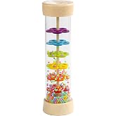 Amazon.com: PLAY Rainmaker - 7 inch Wooden Rainbow Rain Stick ...