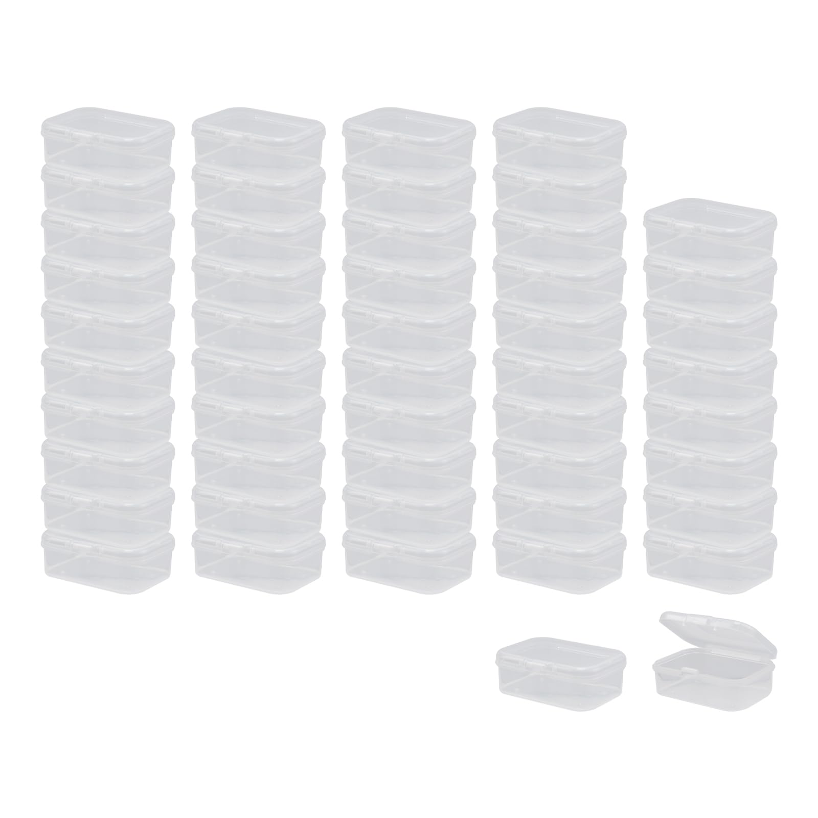 Dahszhi 50Pcs Small Plastic Containers with Lids,Mini Transparent ...