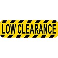 Amazon.com: StickerTalk Caution Low Clearance Vinyl Sticker, 10 inches ...