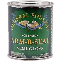 General Finishes Arm-R-Seal Oil Based Topcoat, 1 Pint, Semi-Gloss ...