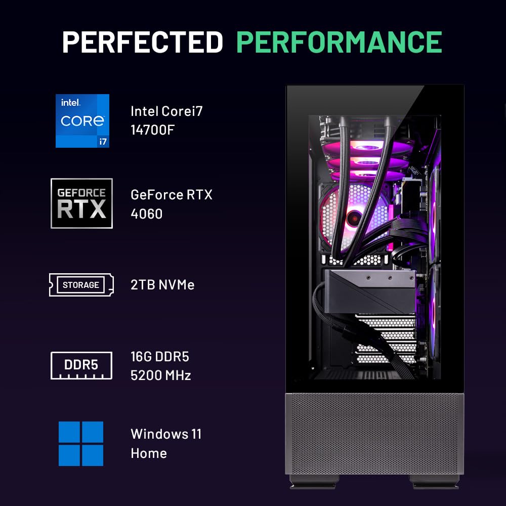 Mua Skytech Azure Gaming PC Desktop, Intel i7 14700F 2.1 GHz (5.3GHz ...