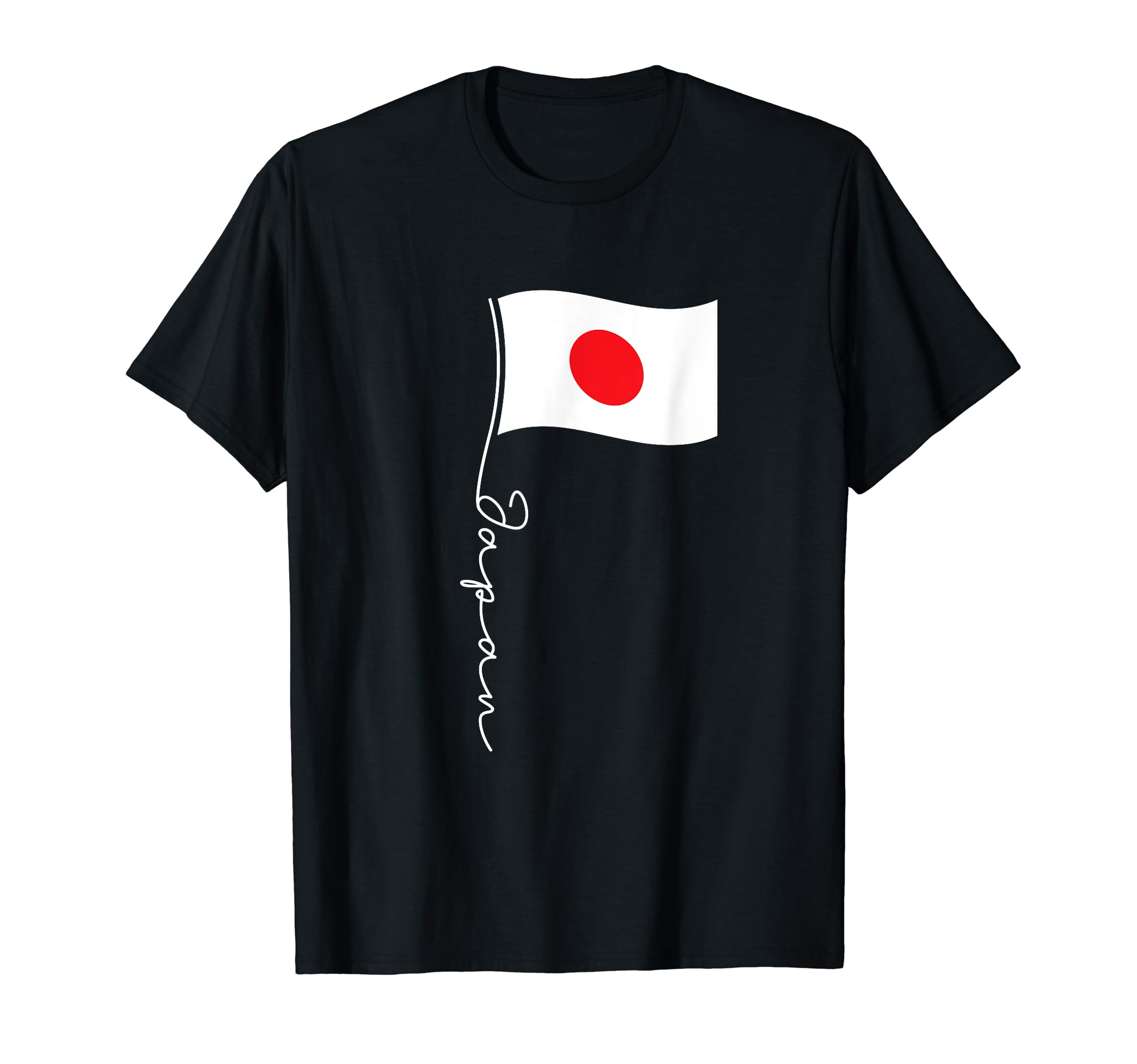 Japan Signature Flag Pole - Elegant Patriotic Japanese Flag T-Shirt for ...