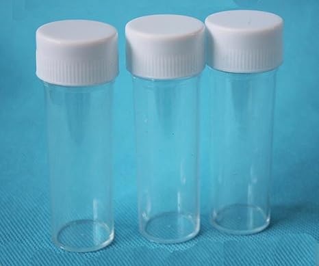 25ml 0.85oz Clear Plastic Test Tubes Vials Sample Containers Sputum ...