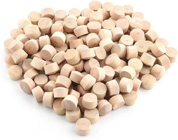 Amazon.com: Wood Screw Hole Plugs Flat Head Wood Plugs Button Plugs ...