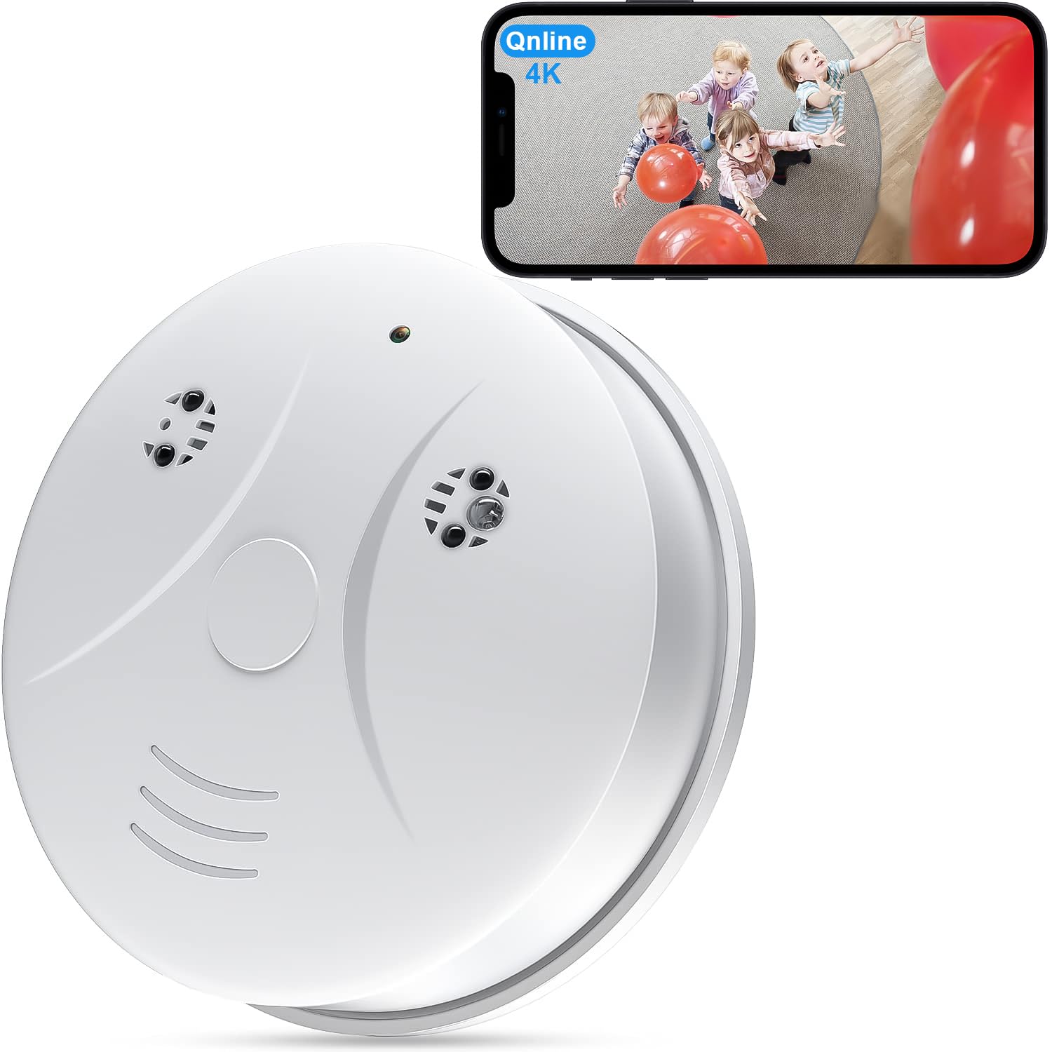 Wireless Mini Cameras HD Smoke Detector Camera,WiFi Remote Real-Time ...