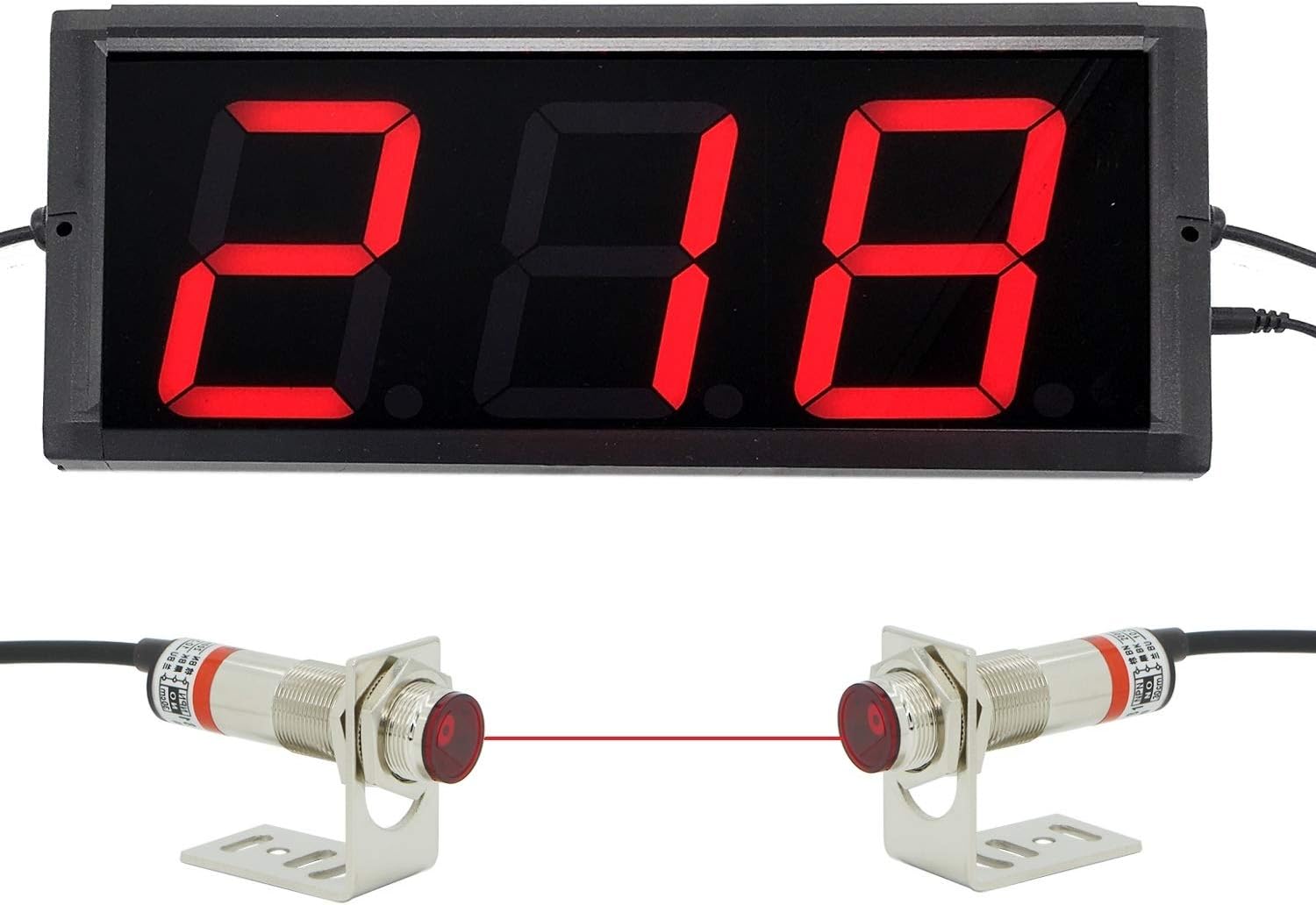 Amazon.com: BTBSIGN - Contador digital LED de 4 pulgadas con sensor de ...