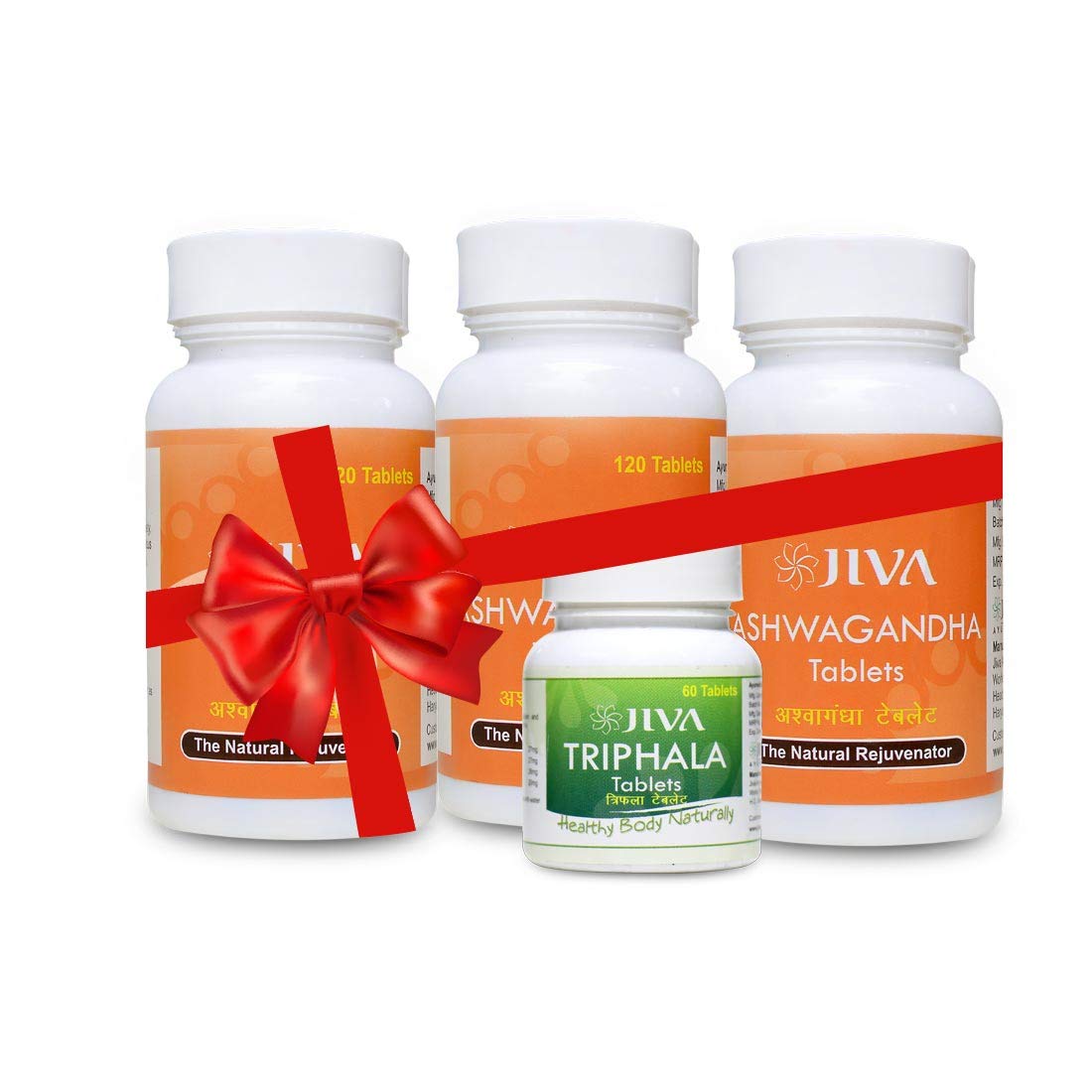 Buy Jiva Ashwagandha Tablets (120 tablets) Pack of 3 with Triphala ...