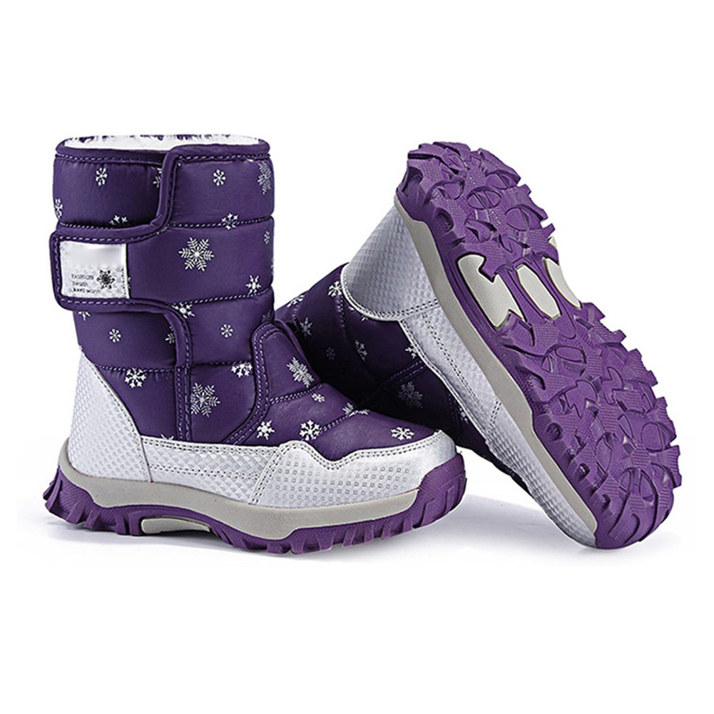 Juleya Bottes de neige pour enfants Bottes chaudes imperméables Bottes ...