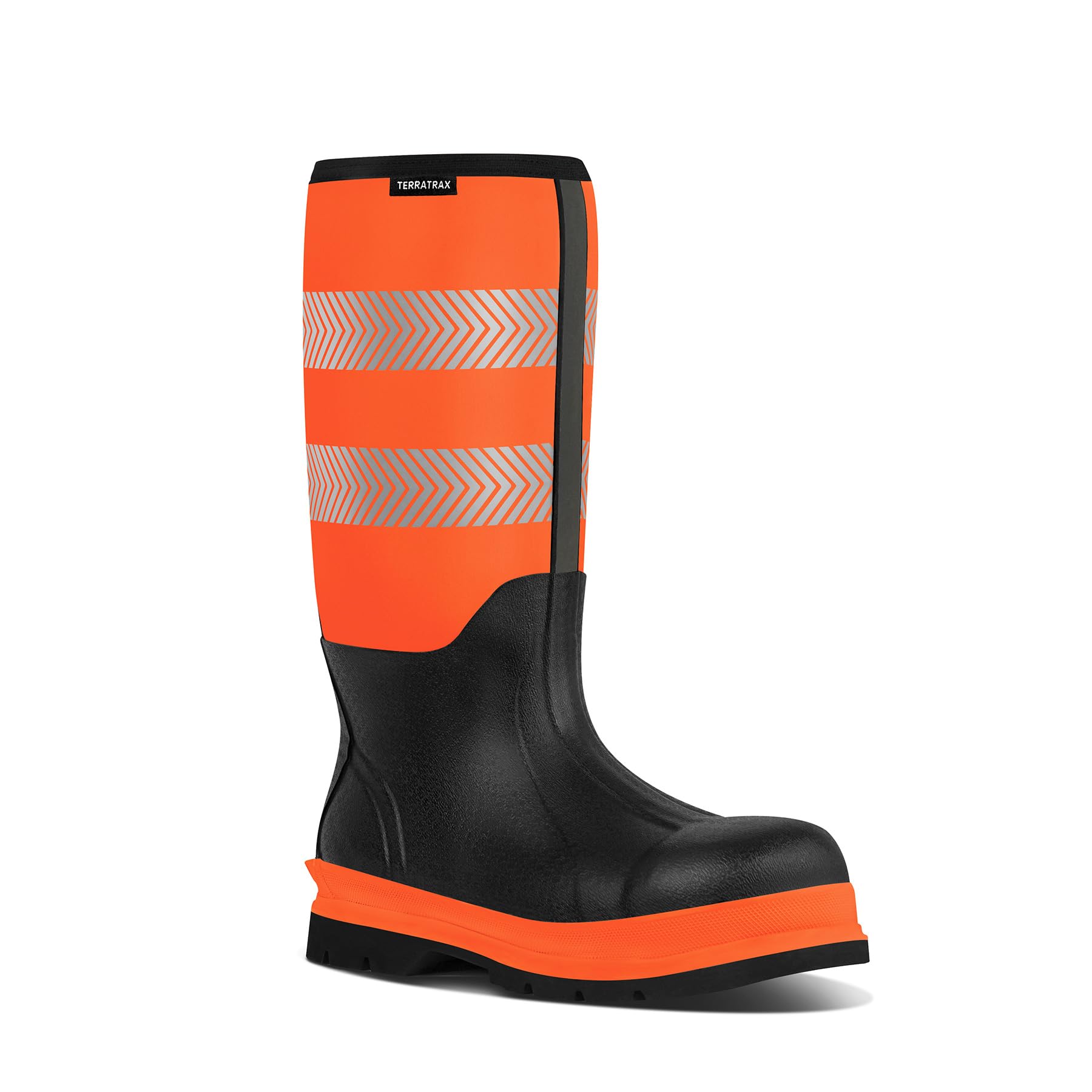 TerraTrax Men's Steel Toe Muck Work Boots – Reflective, Puncture Proof ...