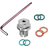 Amazon.com: DEEFILL M12.1-1.75 x 15mm Oversize Piggyback Oil Drain Plug, Stainless Steel Self ...