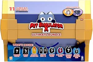 Amazon.com: PET SIMULATOR X - Blue Treasure Chest Ultimate Bundle (12 ...
