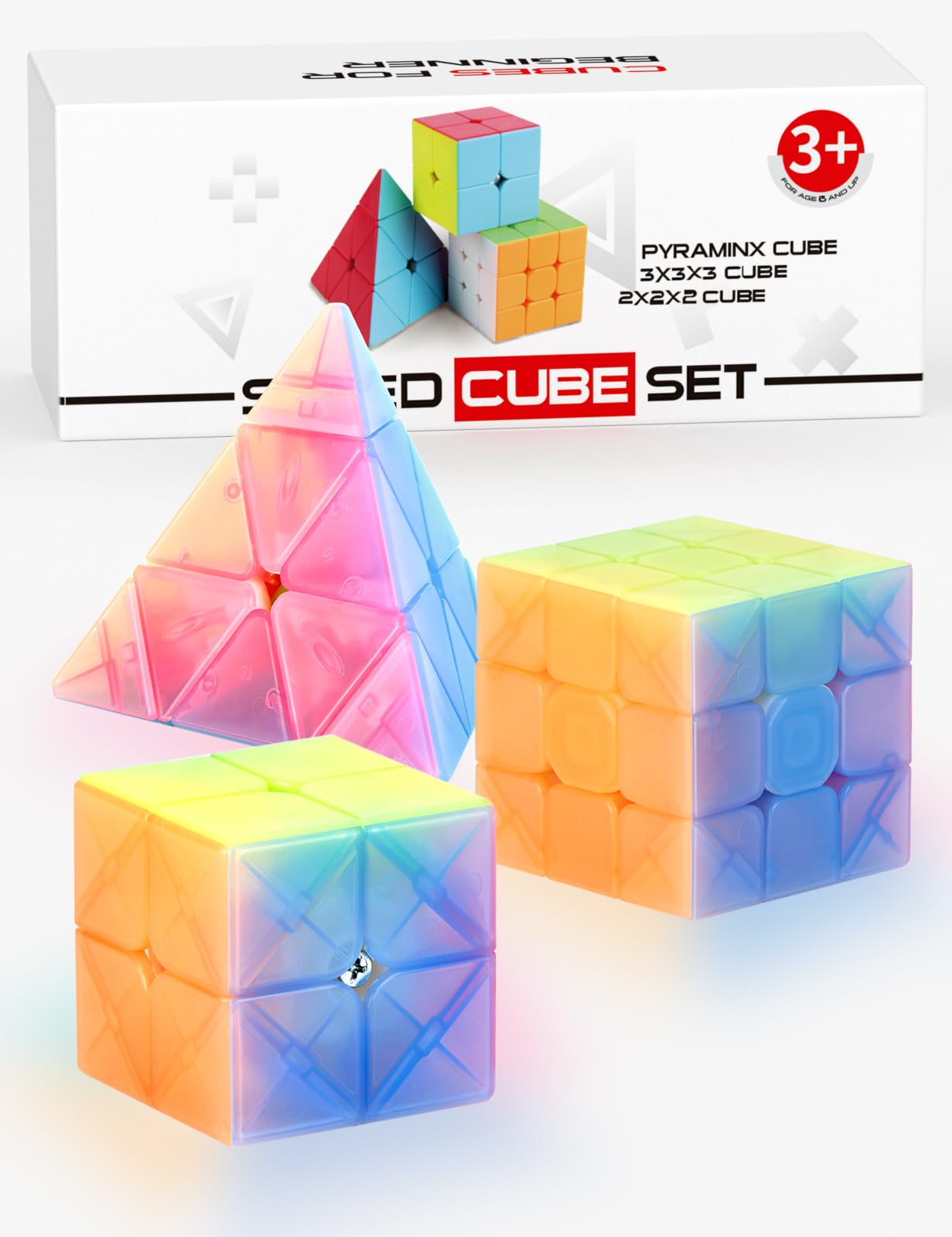 Mua Vdealen Speed Cube Set, Cube Bundle 2x2x2 3x3x3 Pyramid Jelly ...