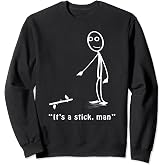 Amazon.com: Funny "It's A Stick, Man" Stickman Costume - Stick Figure T ...