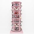 Amazon.com: HomVent Rotating Shoe Rack, Wooden 7-Tier Spinning Shoe ...
