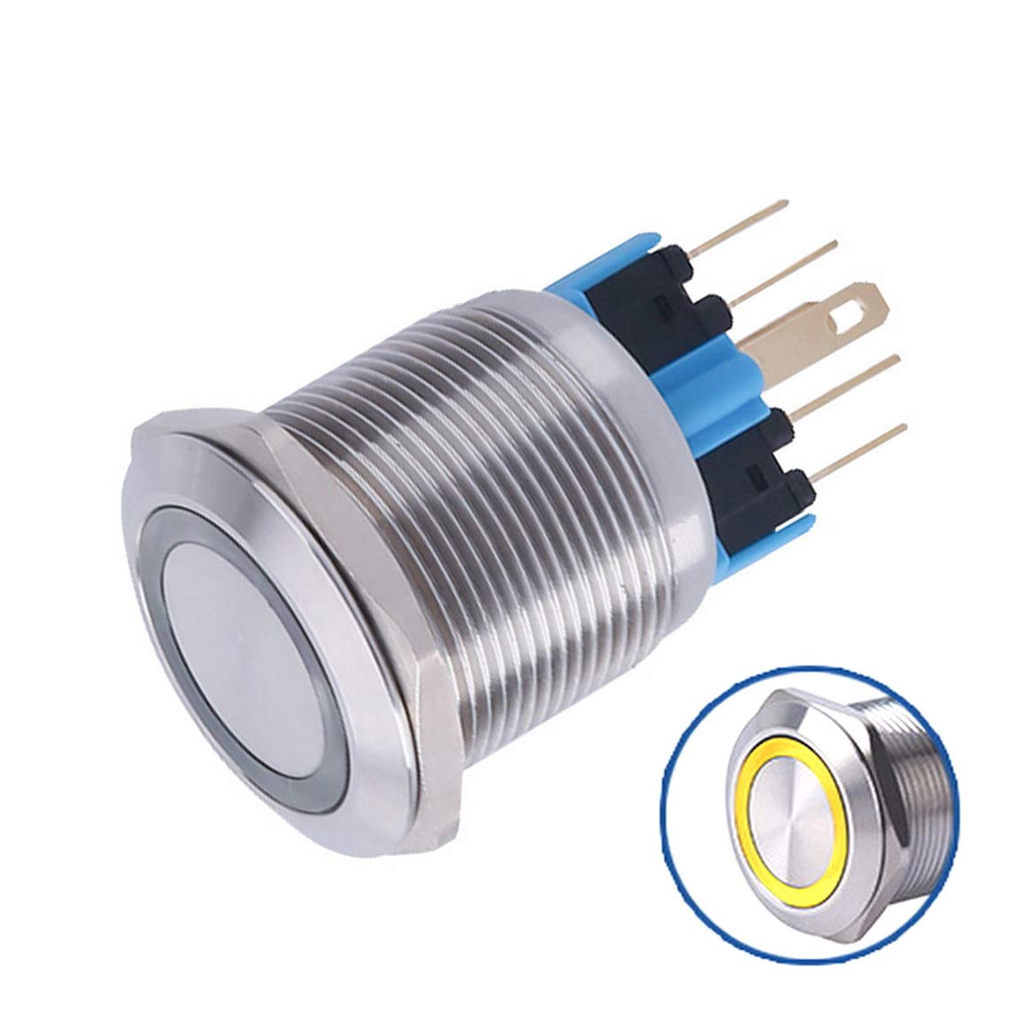 Switches & Relays WerFamily 22mm Angel Eye Red LED Waterproof Stainless ...