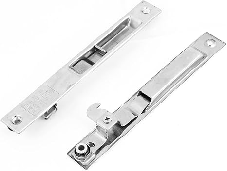 2 Sets Schiebefenster Schloss-Verriegelung 18,3 cm lang silber Ton w ...