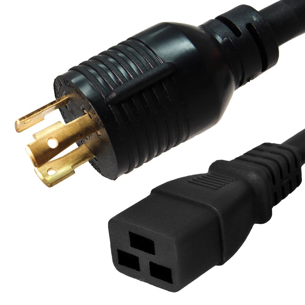 Amazon.com: NEMA L6-30P to C19 Power Cord - 8 Foot, 20A/250V, 12/3 AWG ...