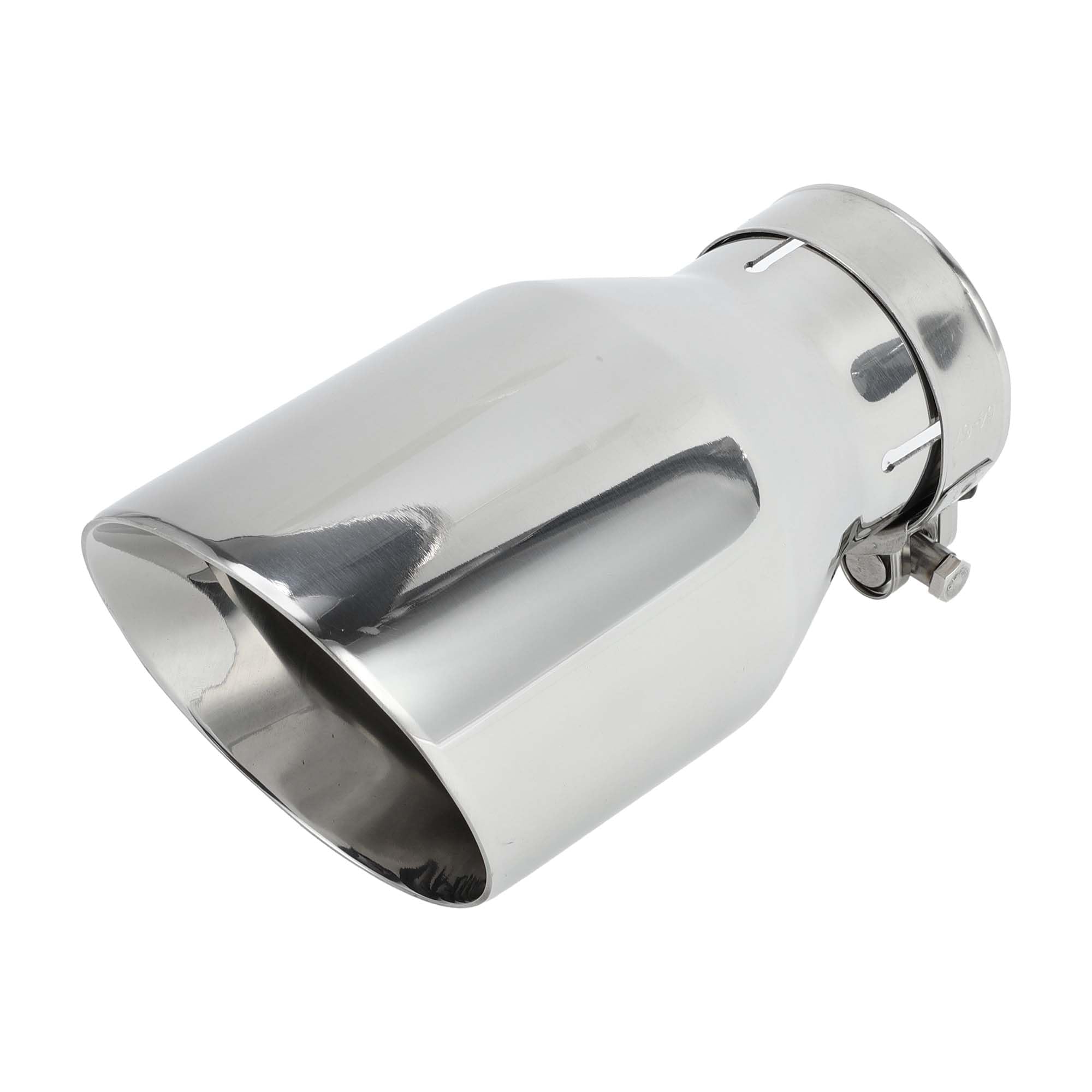 Hihaha Slant Exhaust Tip Clamp Rear Tailpipe Car Clamp on Stainless ...