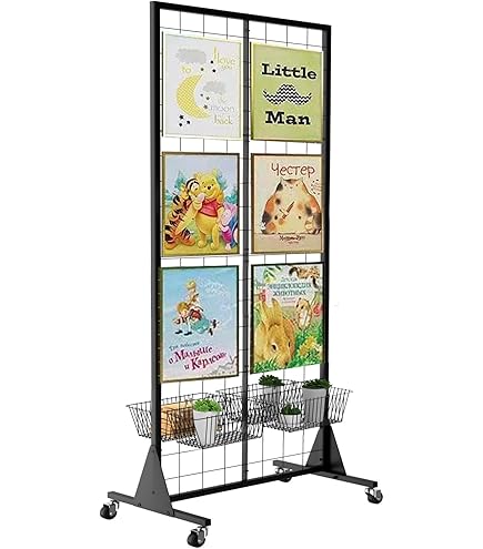 Gridwall Panel Heavy Duty Grid Wall Display (3-Panel Set) - 21 Hooks ...