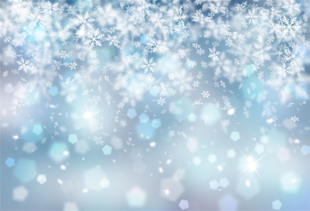 Amazon.com : LFEEY 10x8ft Falling Snowflake Portrait Backdrops for ...