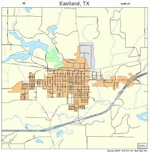 Amazon.com: Large Street & Road Map of Eastland, Texas TX - Printed ...