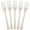 Amazon.com: Ivory Plastic Forks 50 Pcs Ivory Forks Disposable Utensils ...