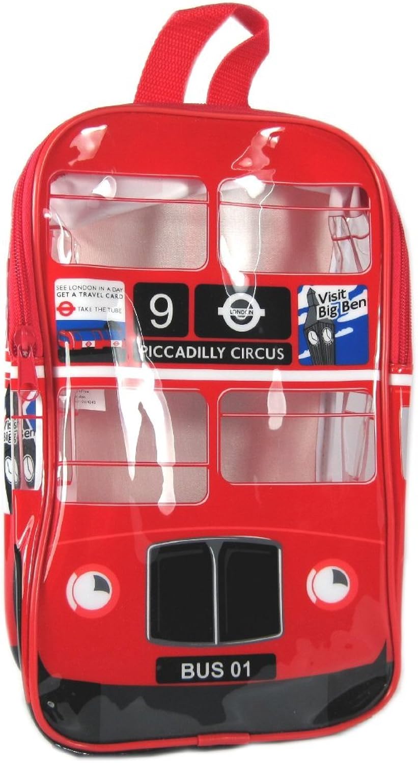 London Bus Back Pack - London Red Double Decker Bus Kids Book Bag ...