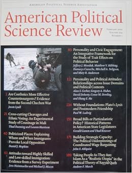 American Political Science Review, Volume 103, Number 3, August 2009 ...