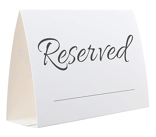 20 Pack Modern Reserved Table Sign With Name Line - Reserved Signs For ...