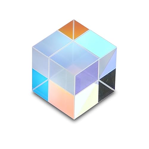HDCRYSTALGIFTS 20mm RGB Dispersion Prism Optical Glass X-Cube Prism for ...