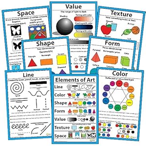 Amazon.com : Elements of Art Posters 12" X 18" (Set of 8 Posters ...