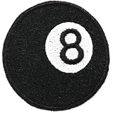 Amazon.com: Eight 8 Ball Billiards Pool Sewing Iron on Applique ...