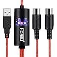 Amazon.com: FORE MIDI to USB Interface MIDI Adapter with Input&Output Connecting with Keyboard ...