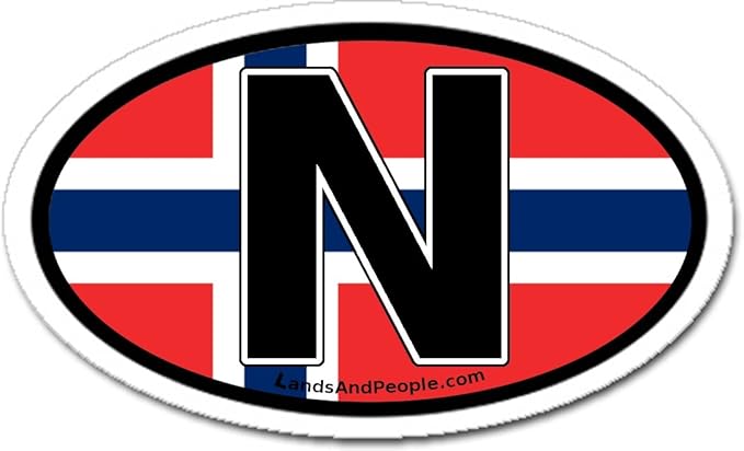 Amazon.com: Norway N Norwegian Flag Car Bumper Sticker Decal Oval: Arts ...