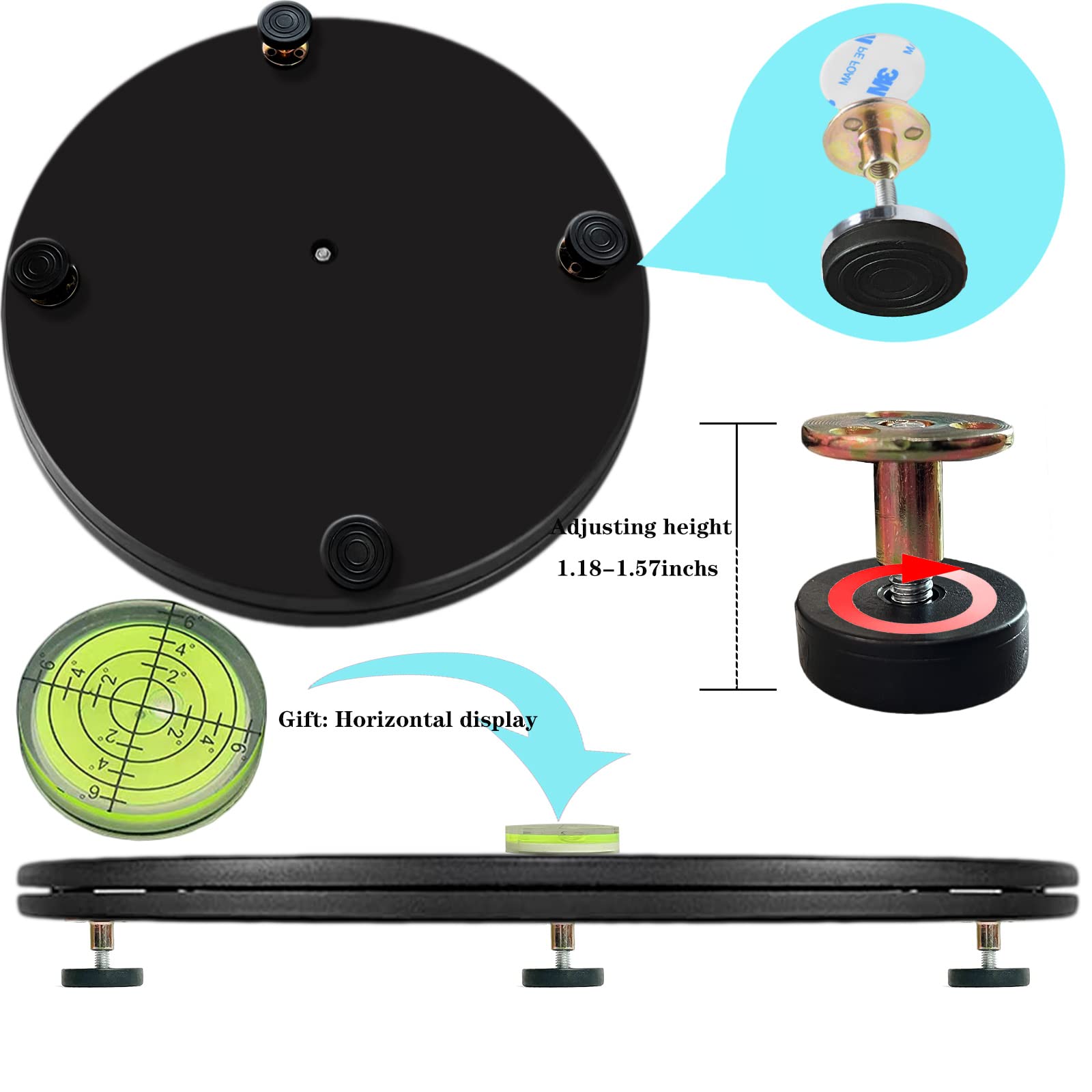 Mua JIOFAVIU 15.8" Resin Leveling Turntable | Non-Slip Silicone Craft ...