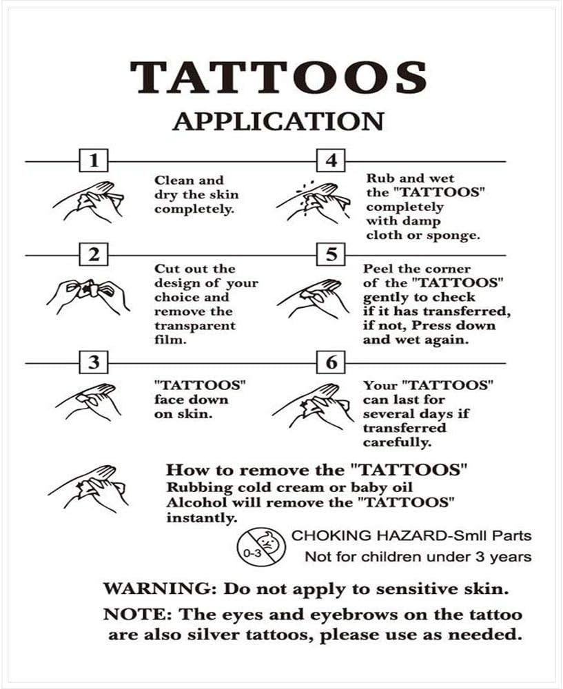 Face Tattoos,10pcs Gold Tattoos Temporary Metallic Tattoos Face Glitter ...