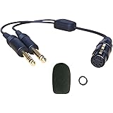 5 Pin Headset Adapter for Dual Plug Airbus XLR to GA XLR Connector ...