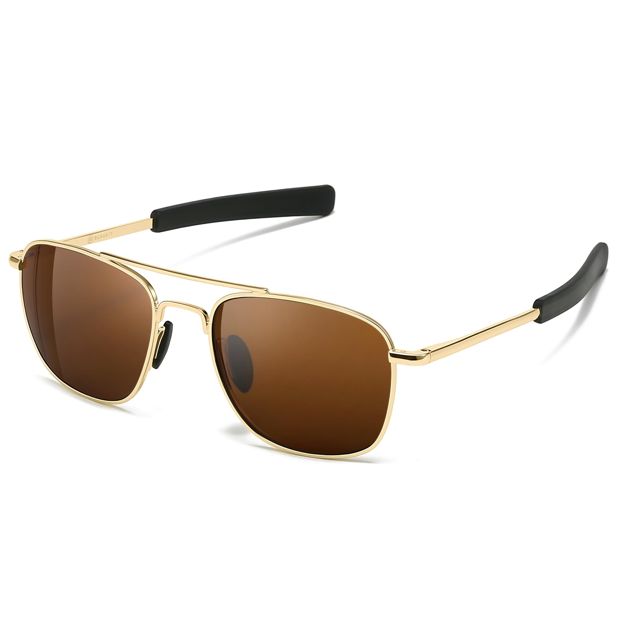 SUNGAIT Real Glass Lens Sunglasses for Men and Women: Military Style ...