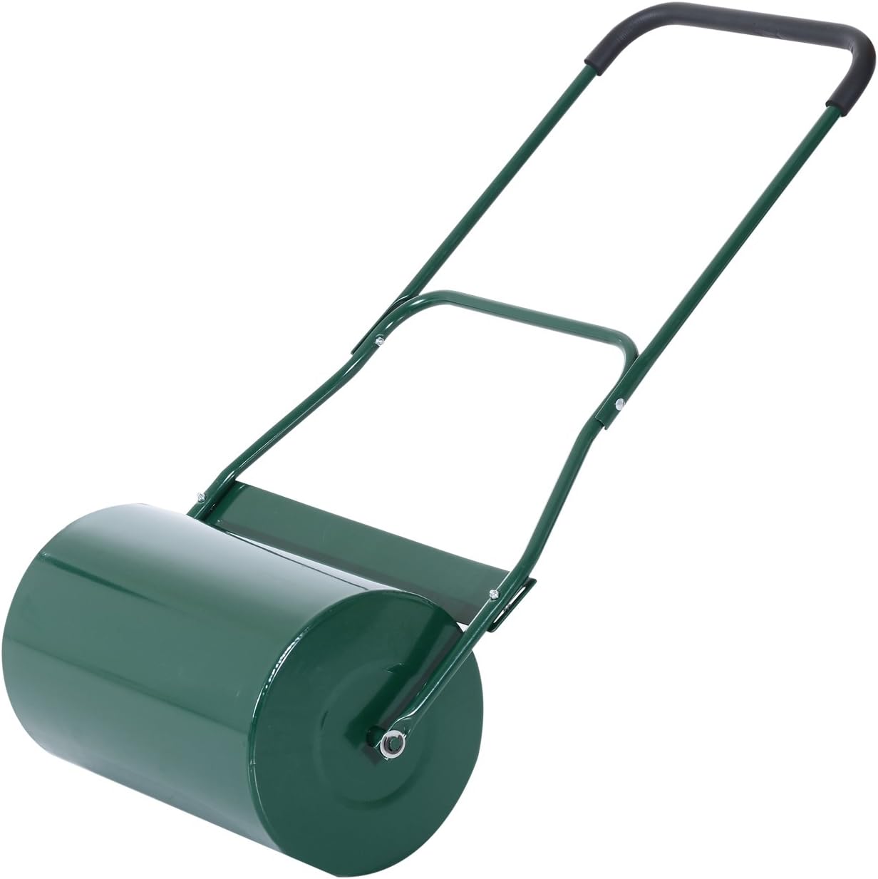 Outsunny 40L Lawn Roller Drum Scraper Bar Collapsible Handle Water or ...